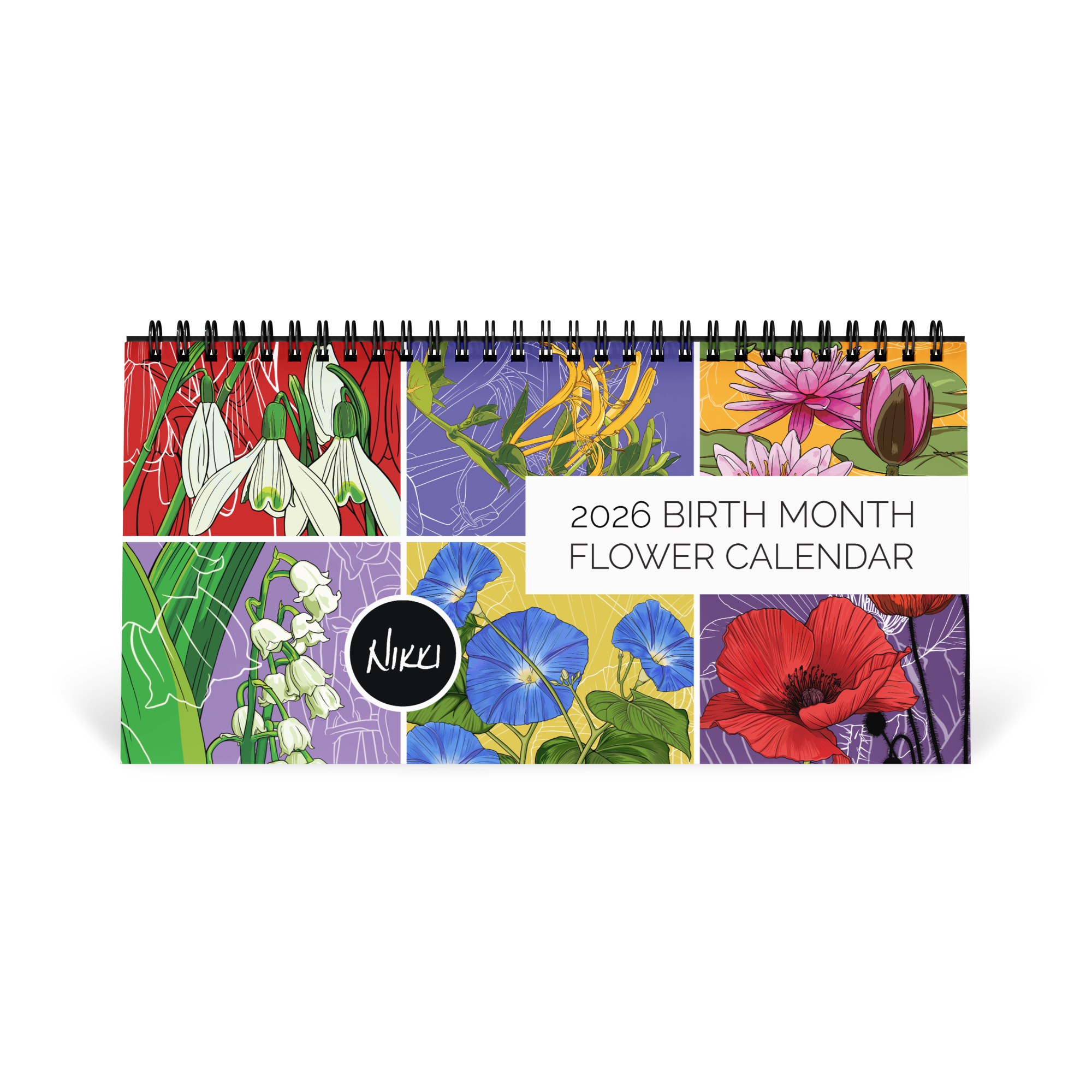 Birth Month Flower Desktop Calendar – Nikki Designs